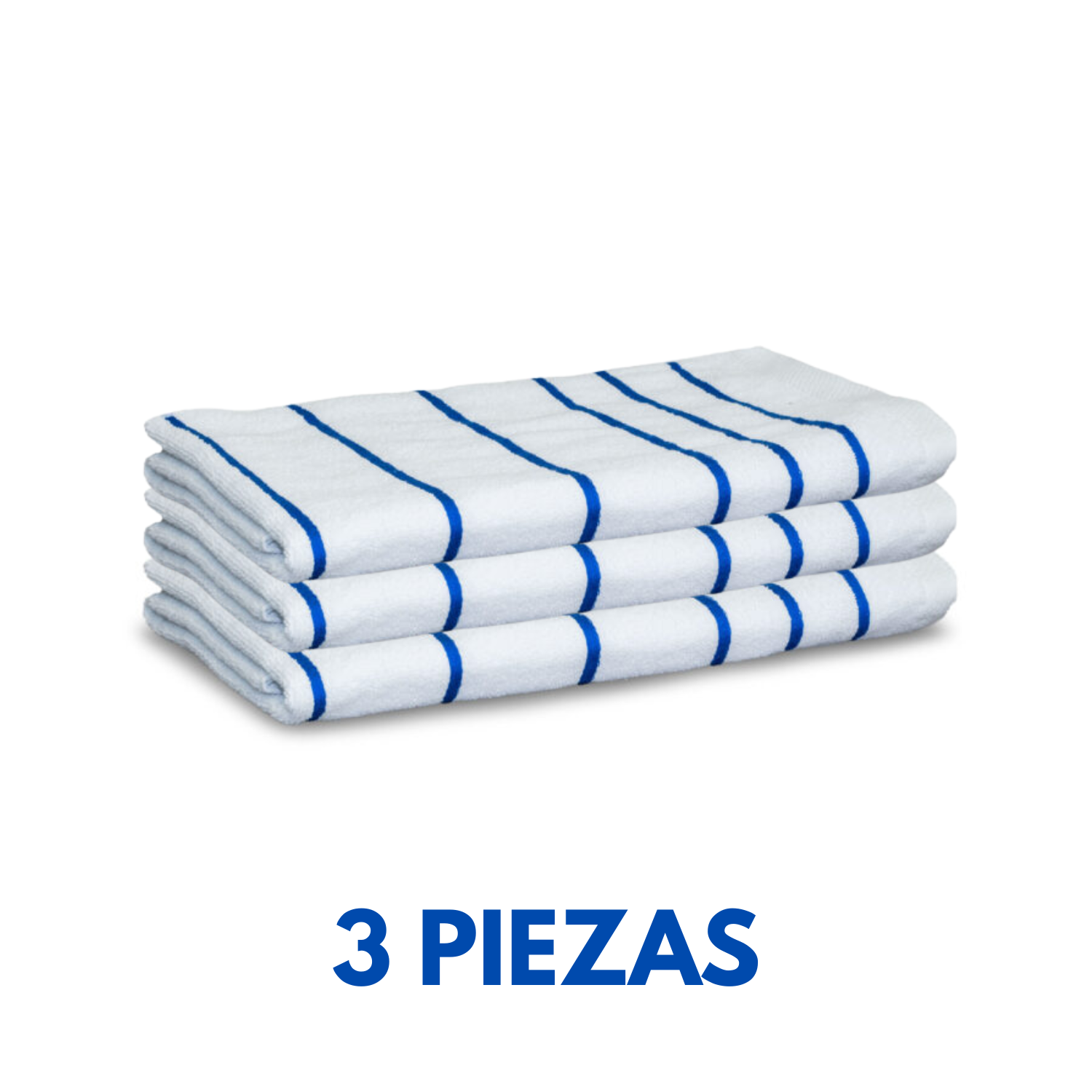 Toallas de baño listadas Fina Azul Ligera 1.68cm x 80cm con 680 gramos ...
